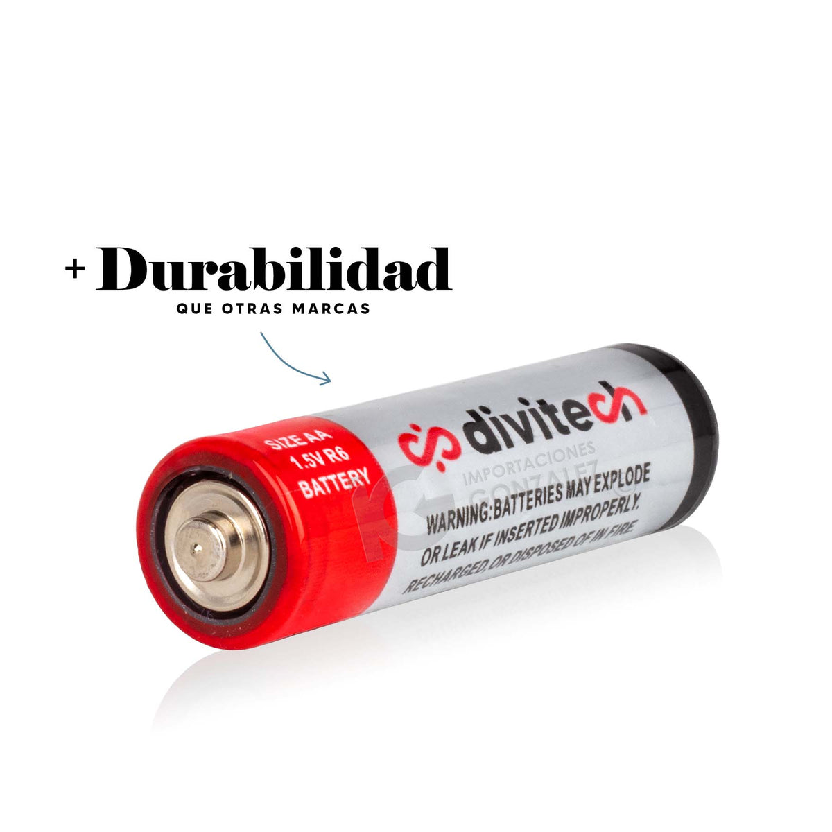 Pila Divitech AA Presentación Barra Con 60 Baterías Elbare-0009 – Importaciones González